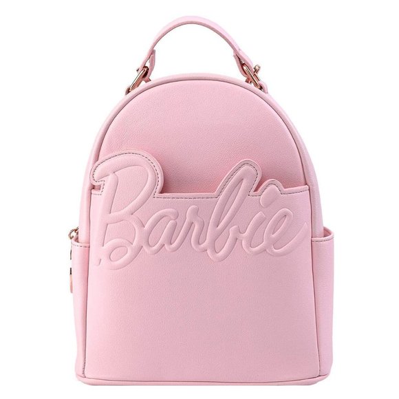 Loungefly | Bags | Loungefly Barbie Rose Gold Logo Convertible Backpack ...